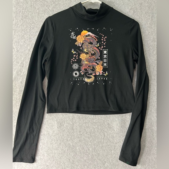 Tops | Tokyo Japan Dragon Crop Top | Poshmark